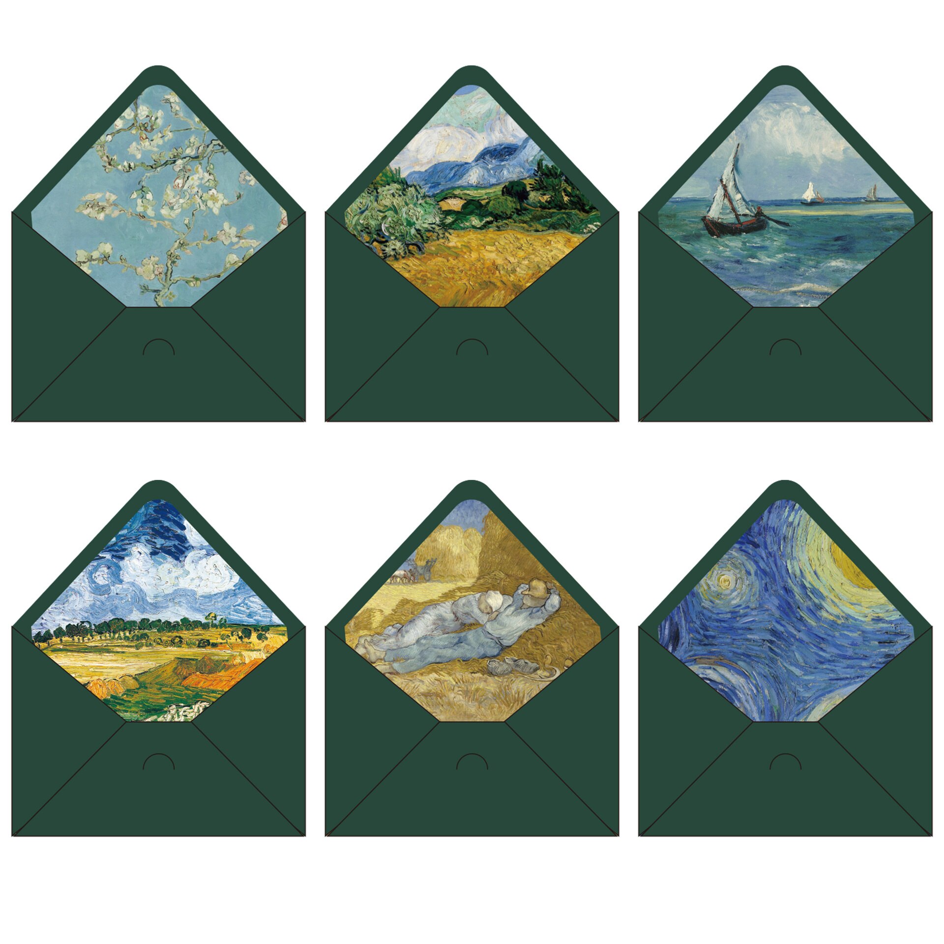 6pcs/set Exquisite Vintage Envelopes Classic Van G... – Grandado