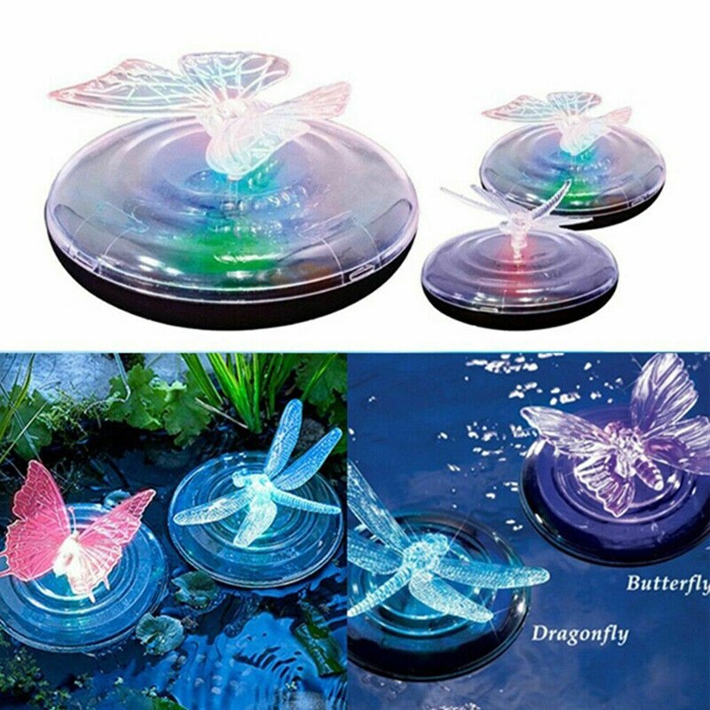 Solar LED Float Lamp RGB Color Change Butterfly Dr... – Grandado