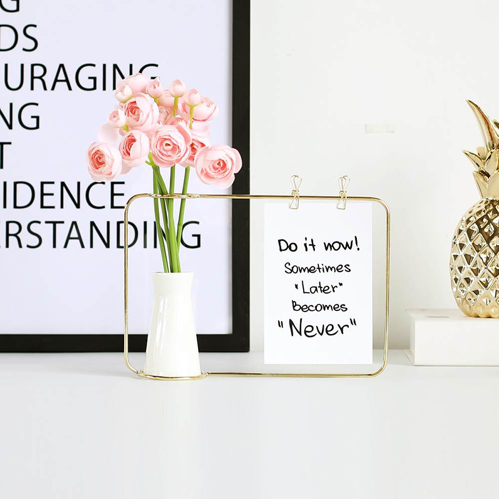 Bloem Metalen Draad Vaas Note Rack Bloem Plant Con... – Grandado