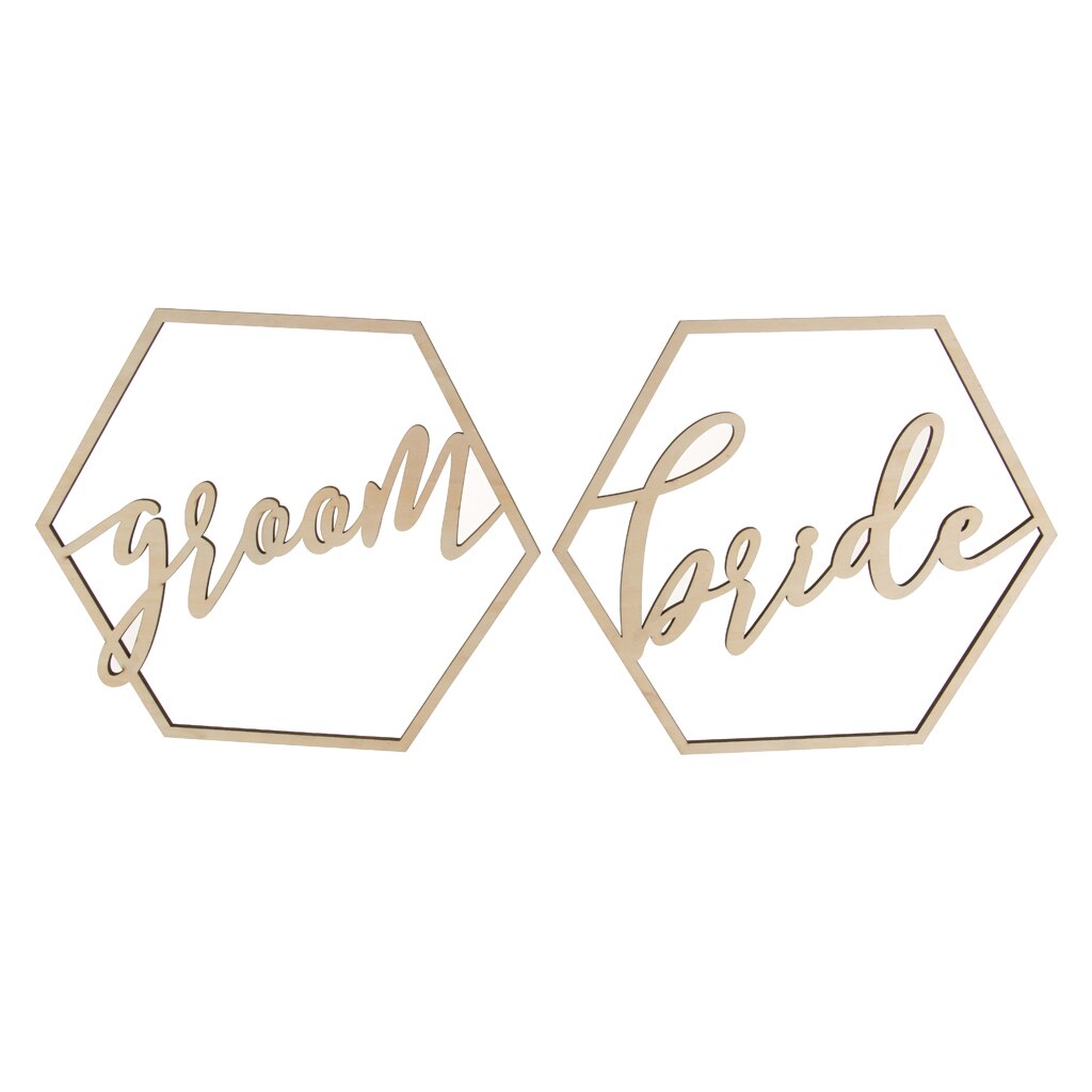 Wedding Chair Sign Wooden Round Chair Back Signs f... – Vicedeal