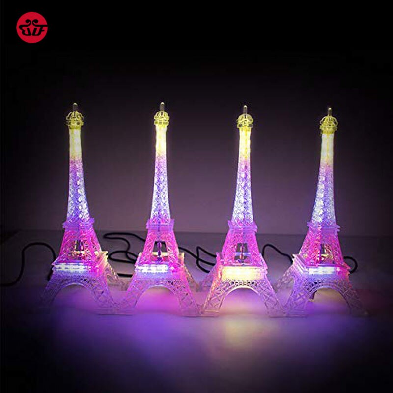 USB 5V Romantic Mini Eiffel Tower WS2812B RGB 48 L... – Grandado