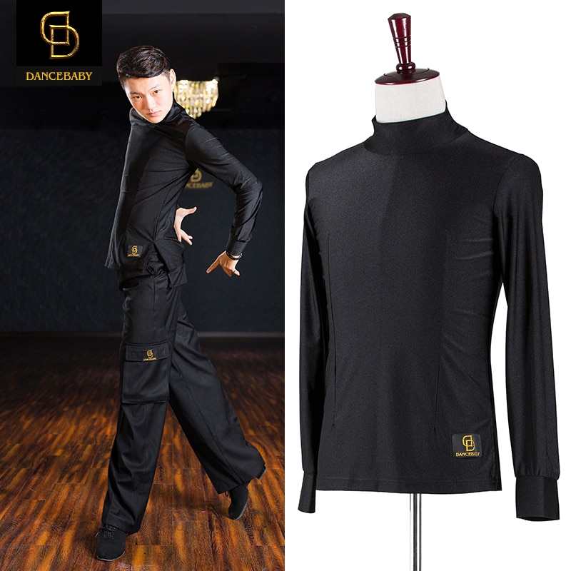 men's Latin dance clothing men's long sleeve latin... – Grandado