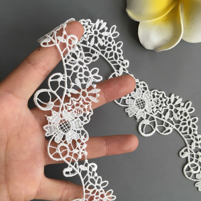 2 Yards Beautiful White Lace Ribbon Tape 45MM Lace... – Vicedeal