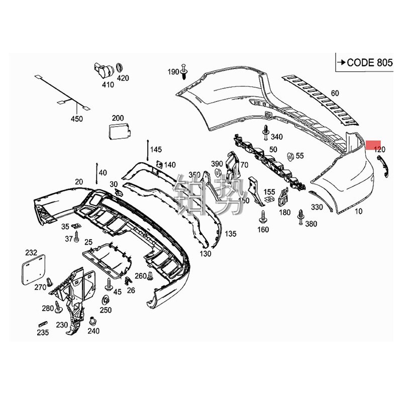 Auto Achterbumper Reflector -mer Ced Esb Enzml 250... – Grandado