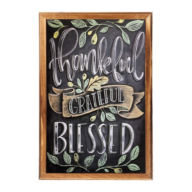 Rectangle Hanging Wooden Message Blackboard Chalkb... – Grandado