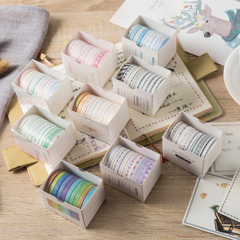 10pcs/pack Multi-color Washi Tape Scrapbooking Dec... – Vicedeal
