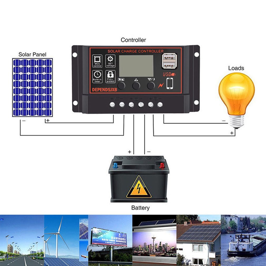 60a amp 12v/24v solpanel laderegulator batteriregu... – Grandado
