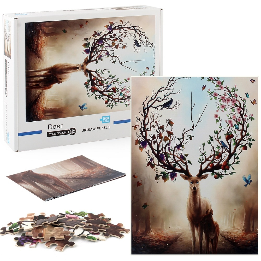 Pussel 1000- bitars pussel för vuxna barn pedagogi... – Vicedeal