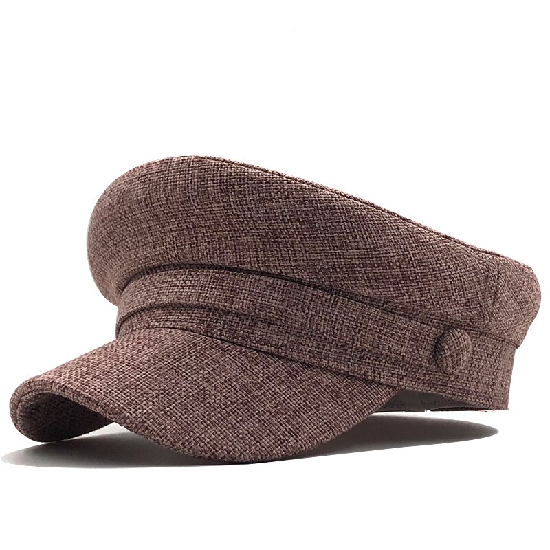 Retro Newsboy Caps Pure Color Octagon Hat Cotton T... – Grandado