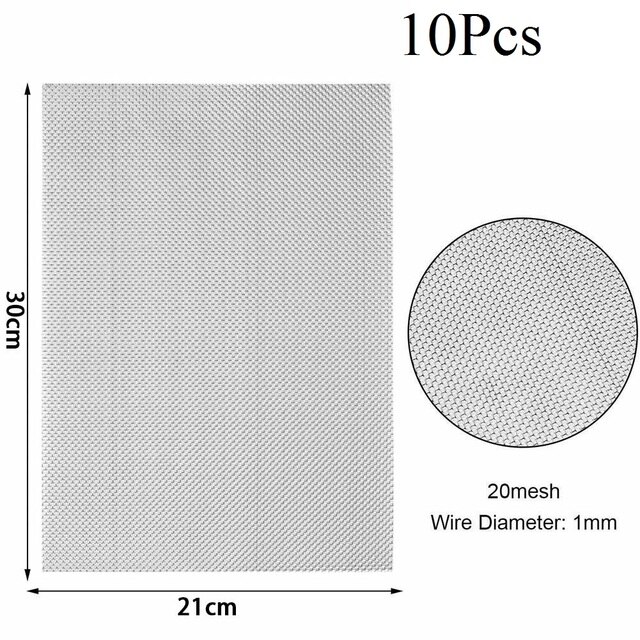 10Pcs Stainless Steel Woven Wire Sheet Multifuncti... – Vicedeal