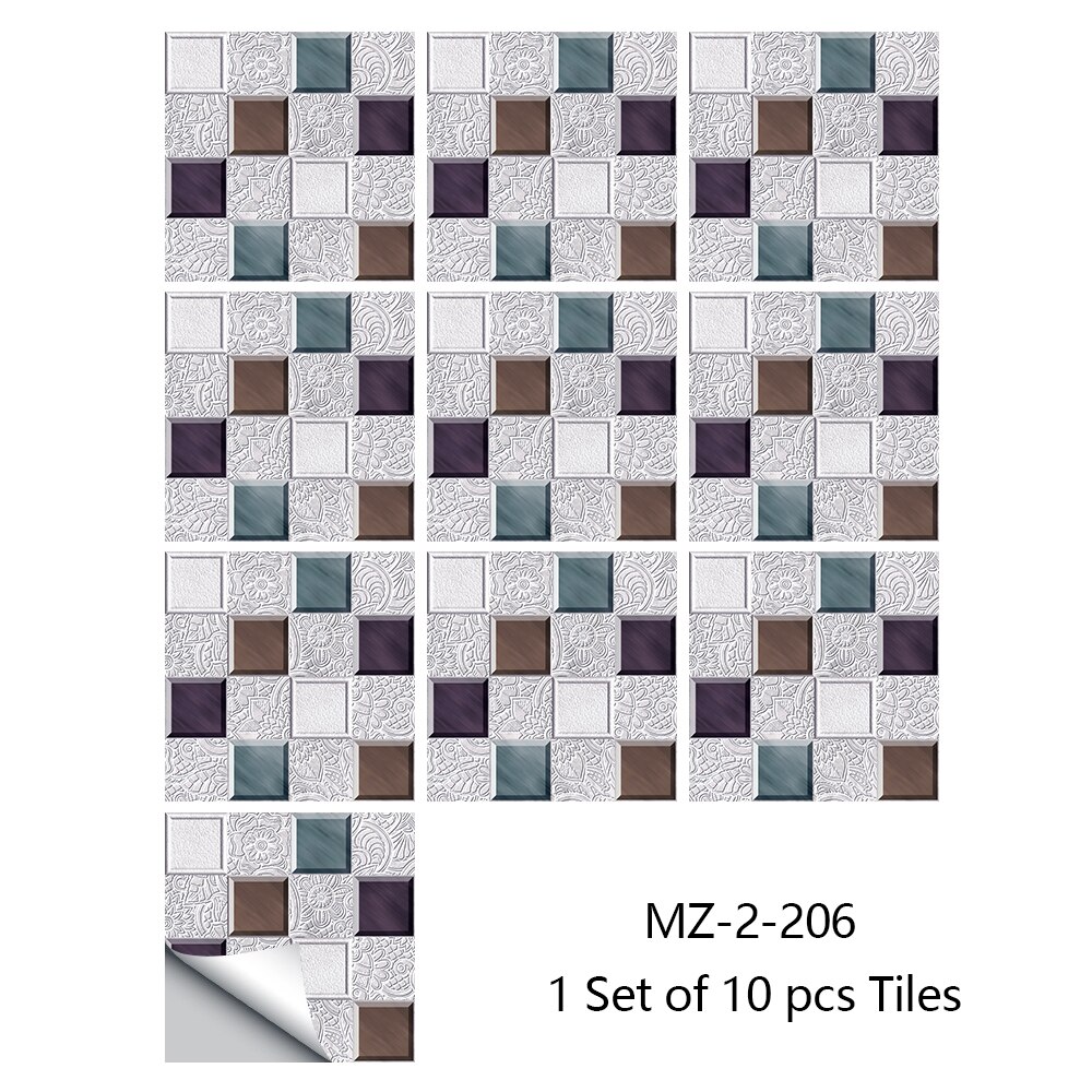 10pcs/Set 2D European Fresh Style Crystal Hard Til... – Grandado