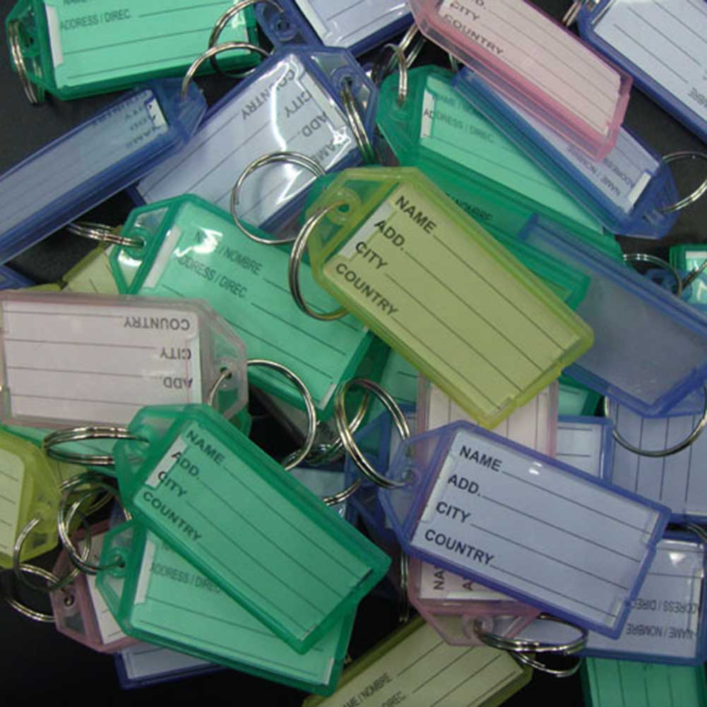 ( 20-Piece ) Colored Plastic Key Ring Classificati... – Grandado