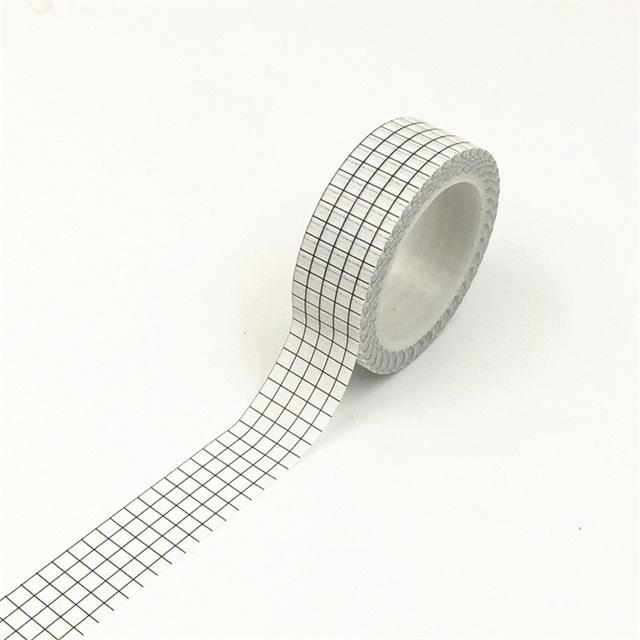10M Black and White Grid Washi Tape Japanese Paper... – Grandado