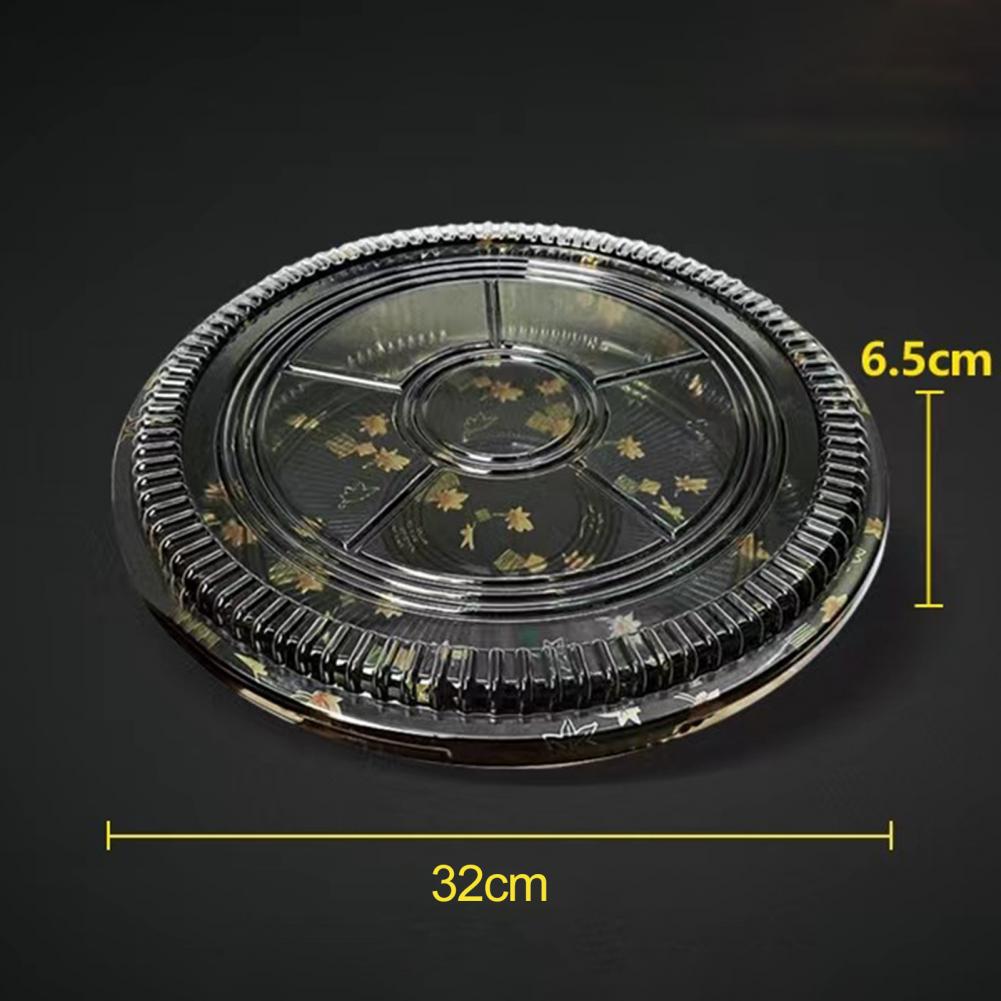 10 Pcs Round Sandwich Platter Trays With Lids Clea... – Grandado