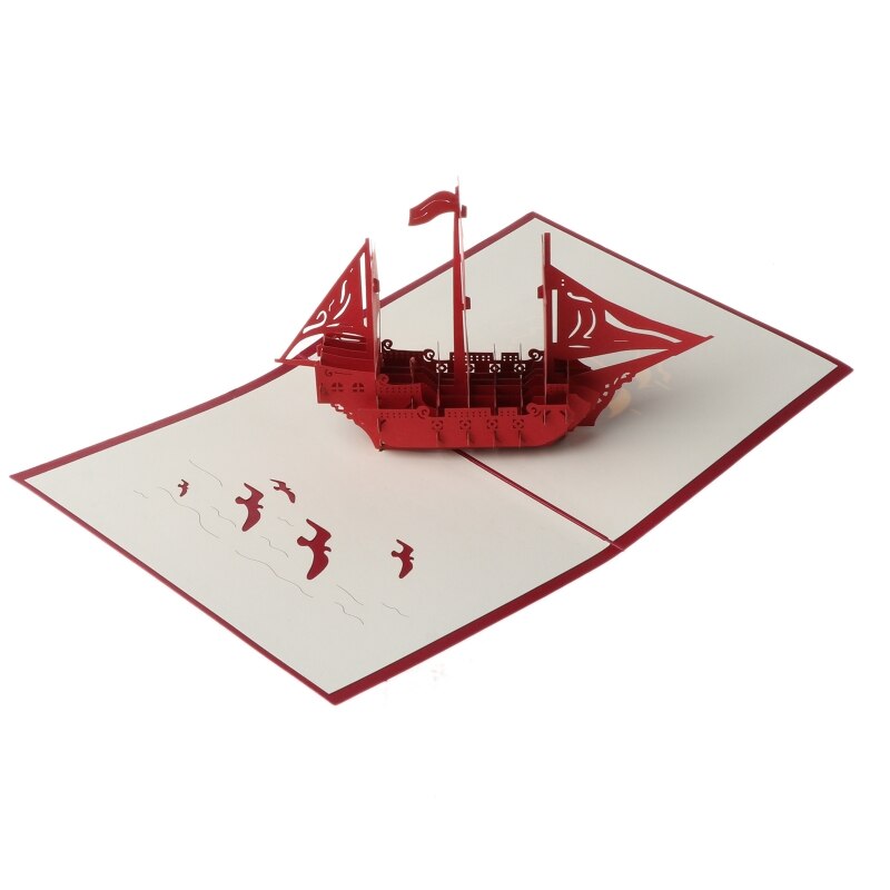3D Up Greeting Card Sailing Ship Christmas Birthda... – Grandado