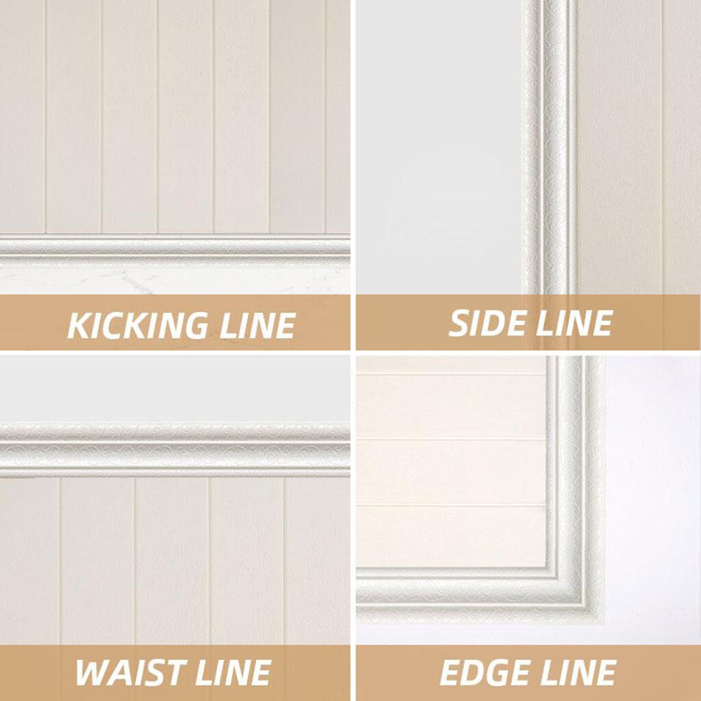 3d Foam Embossed Corner Line Self-adhesive Wall Wa... – Grandado