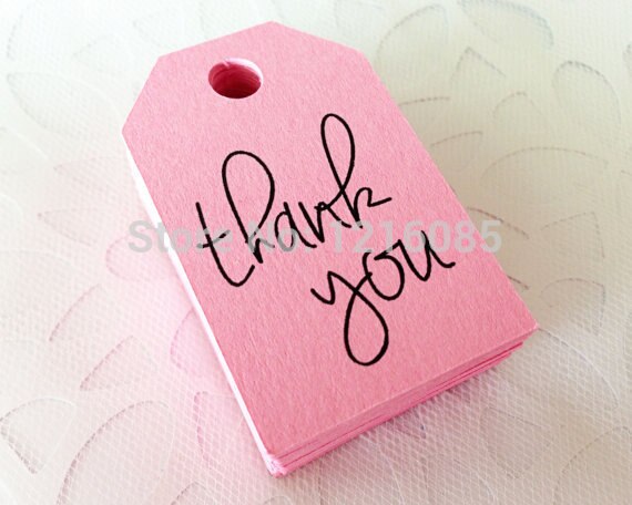 Pink Thank You Favor Tags Die cuts Scrapbooking gi... – Grandado