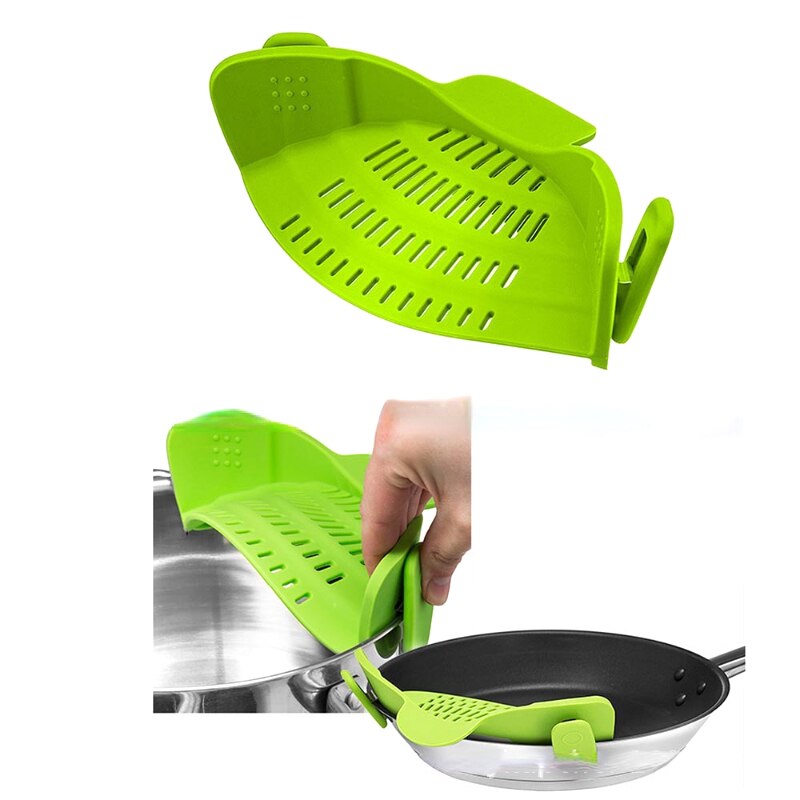 Silicone Kitchen Strainer Clip Pan Drain Rack Bowl... – Grandado