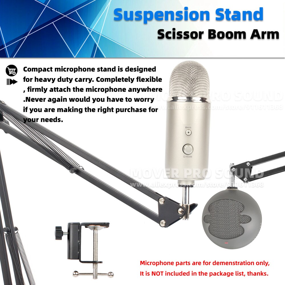 Tabletop Suspension Boom Mic Scissor Arm Rack For ... – Vicedeal
