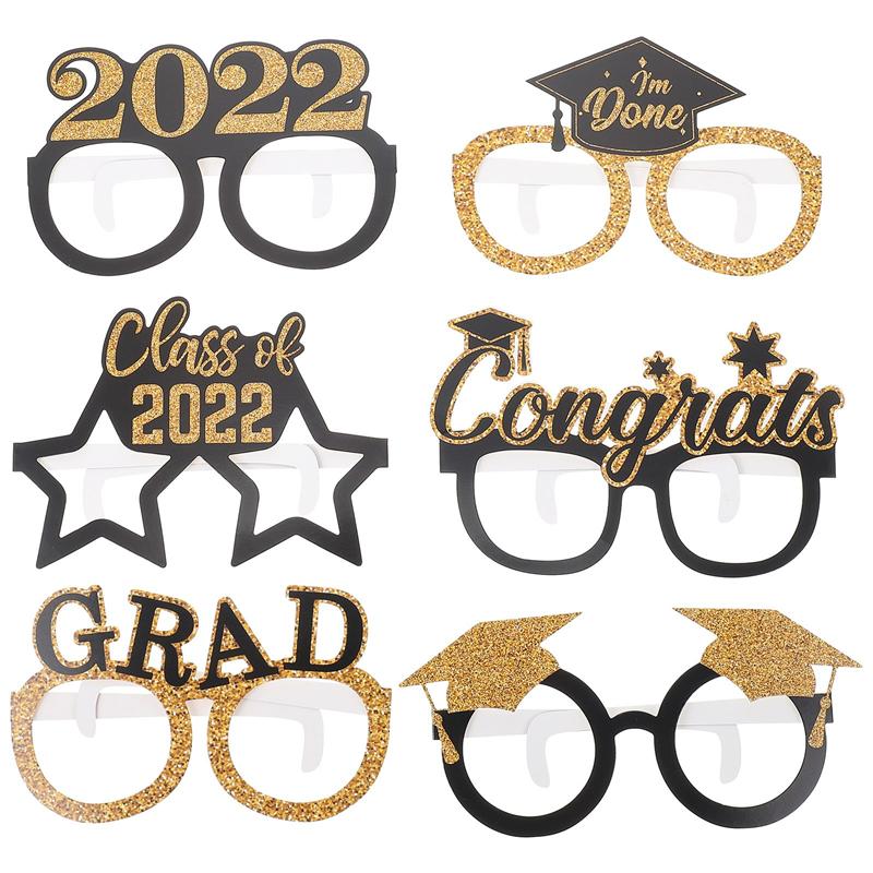 6 Pcs 2022 Graduation Season Paper Glasses Graduat... – Vicedeal
