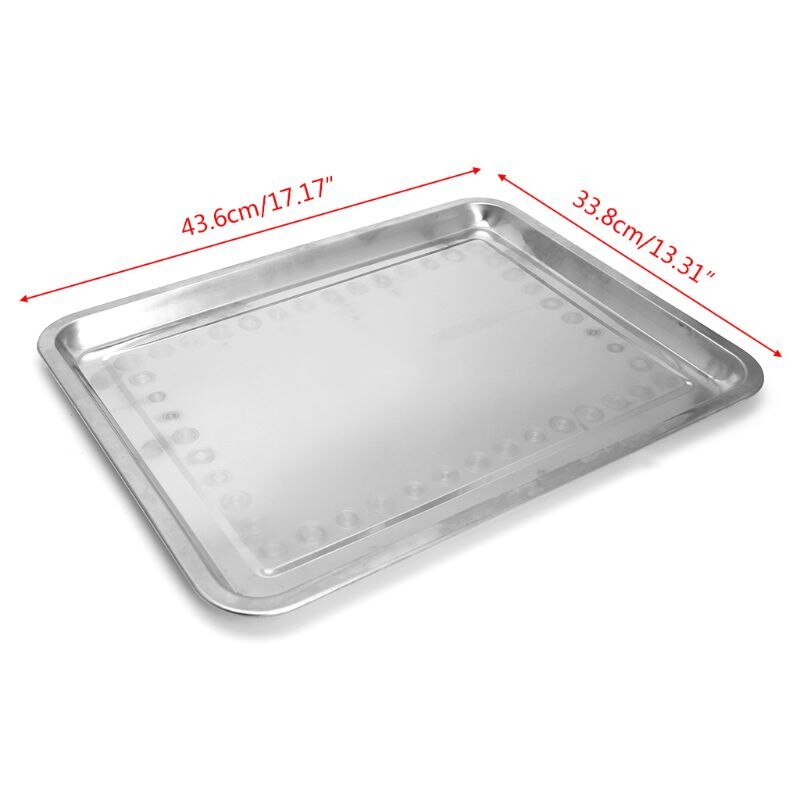 Stainless Steel Rectangular Plate Barbecue Grilled... – Grandado