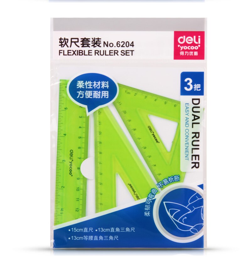 deli 6204 triangular ruler Double scale infinite b... – Grandado