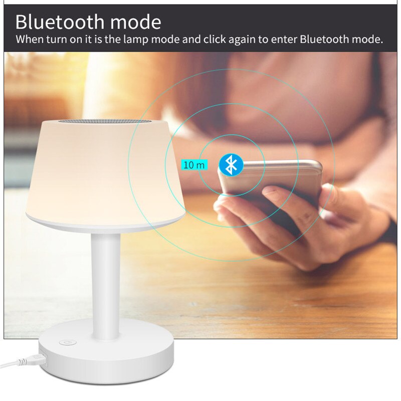 6W LED tisch lampe Bluetooth lautsprecher touch se... – Grandado