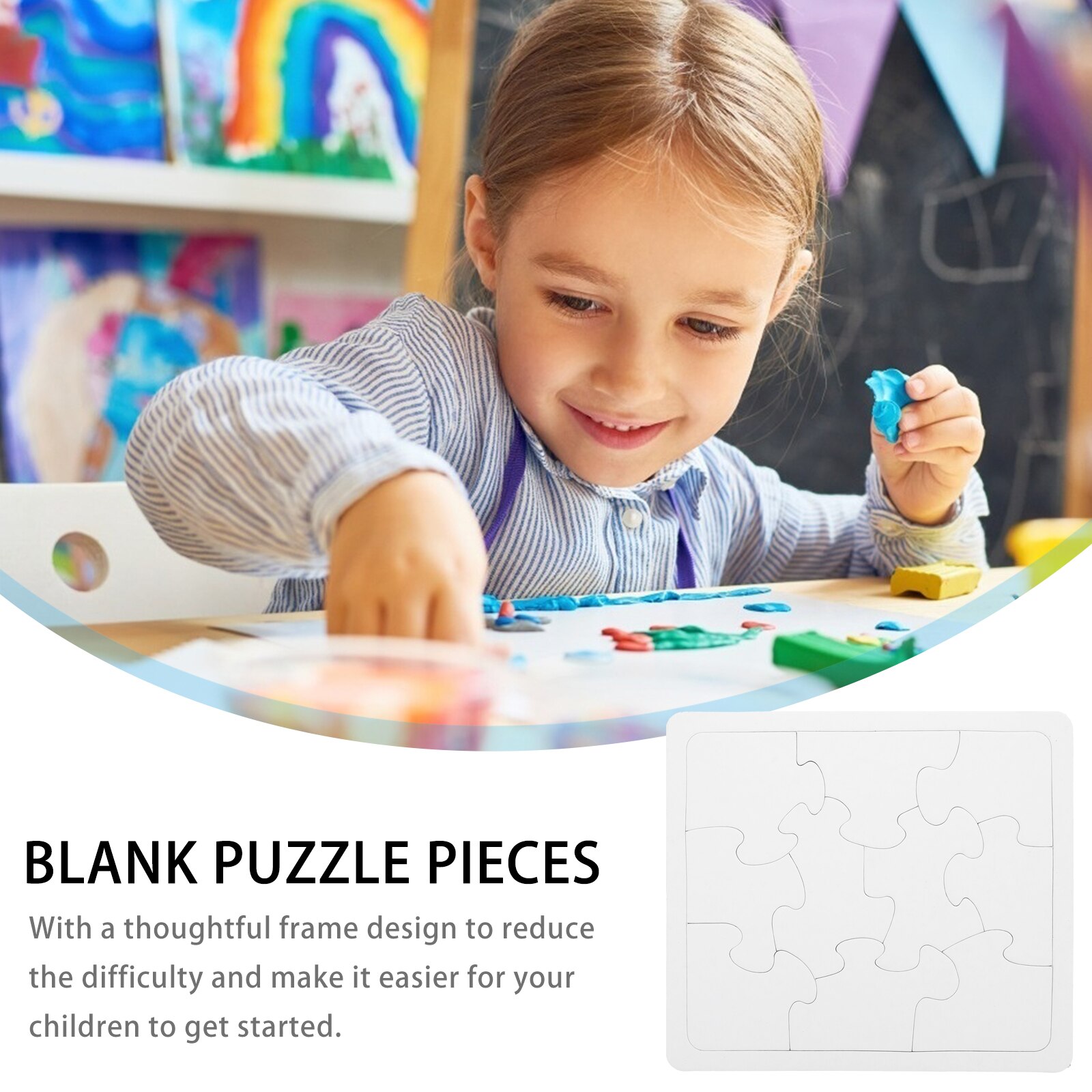 4pcs Blank Puzzle Pieces DIY Graffiti Puzzle Subli... – Vicedeal