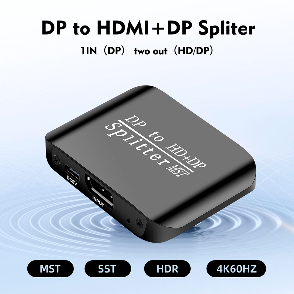 DP To DP+HDMI-Compatible Splitter 1 in 2 Out Displ... – Grandado