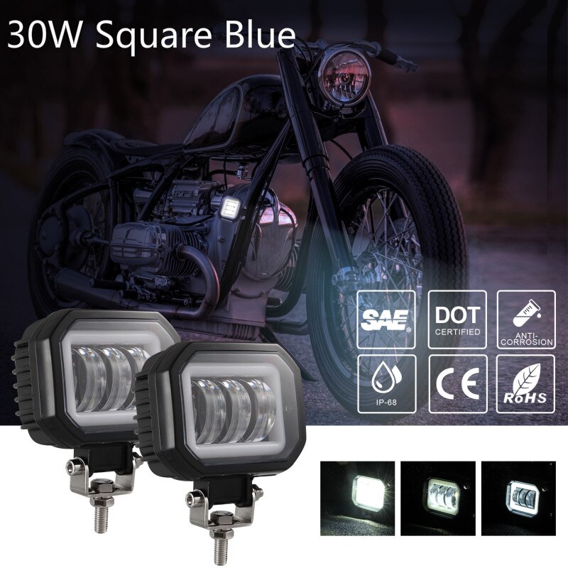 Faro Led para motocicleta, lámpara de aluminio par... – Grandado