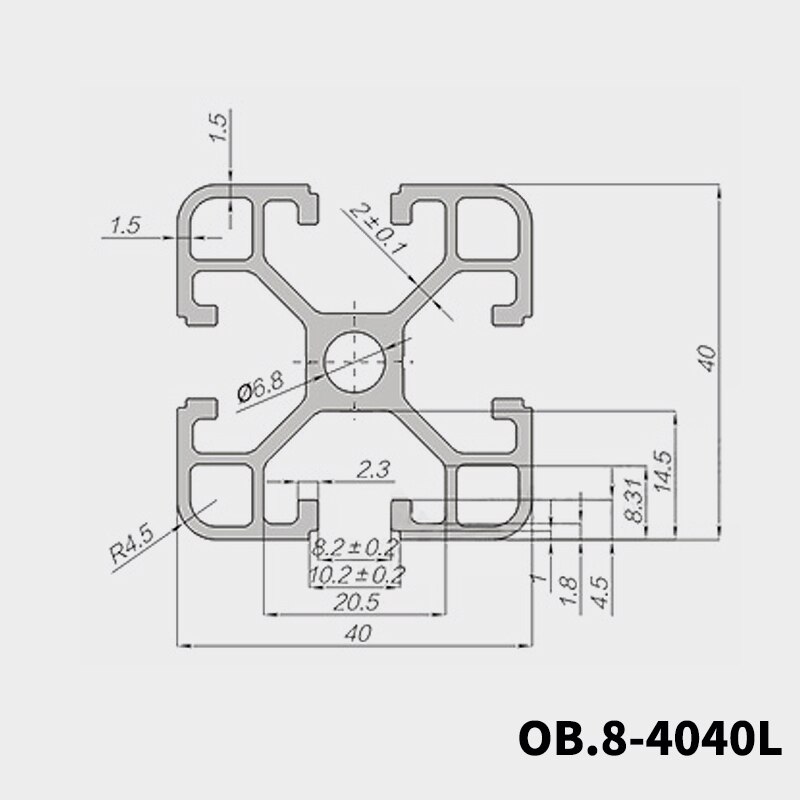 Industriel aluminiumsprofil 4040 national standard... – Grandado