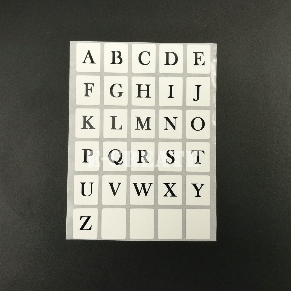 130 Alphabet Label Stickers A To Z Waterproof Blac... – Vicedeal