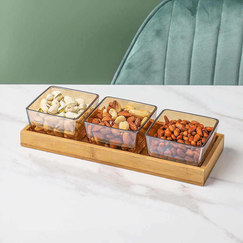 3-Compartment Food Storage Tray Dried Fruit Snack ... – Vicedeal