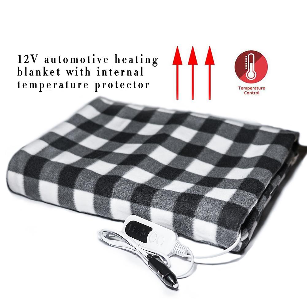 12V Plaid Electric Heating Thermal Car Blanket wit... – Vicedeal