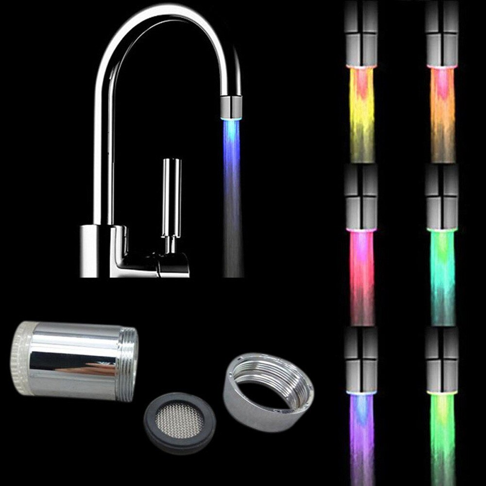 LED Water Faucet 7 Color Change LED Light Shower H... – Grandado