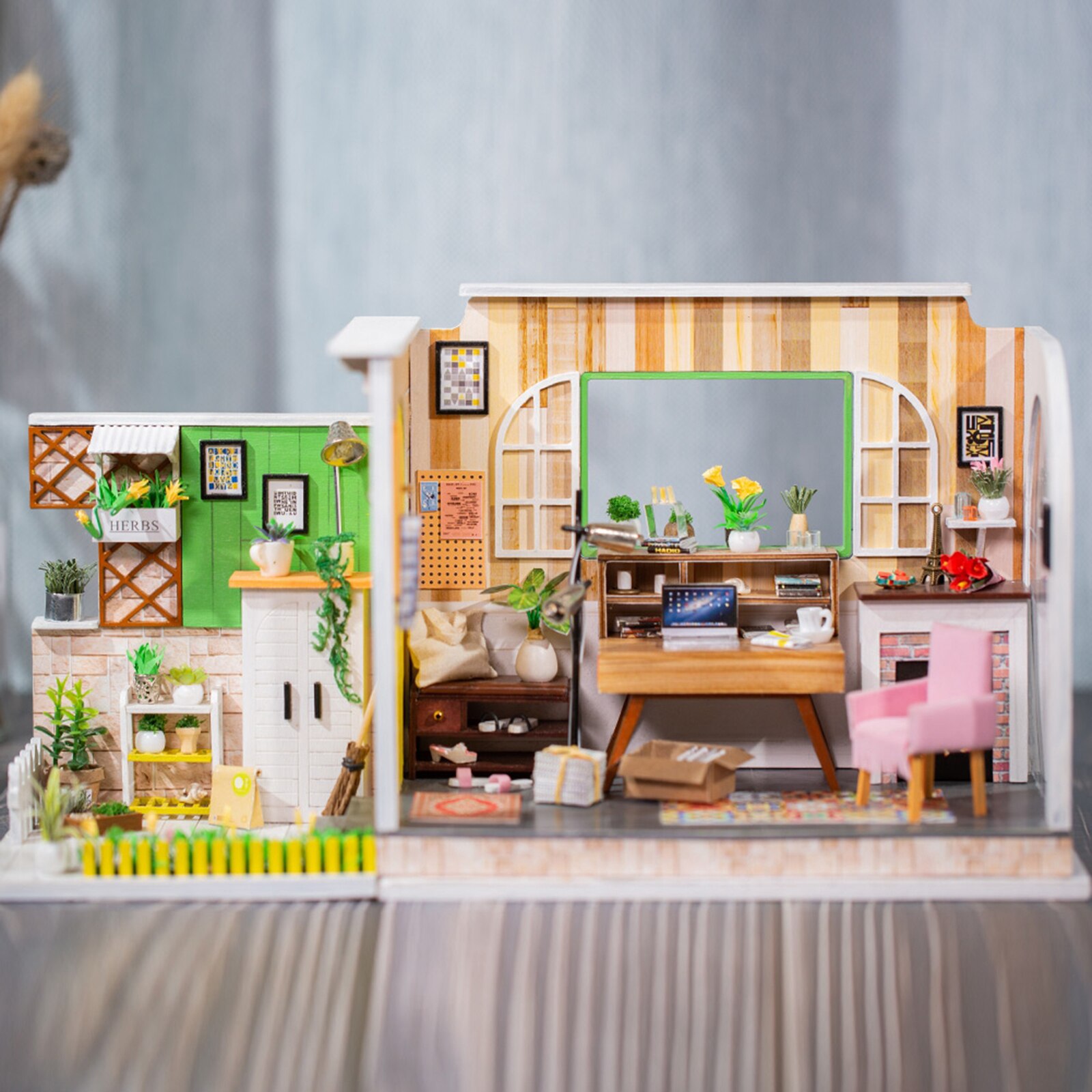 3D Dollhouse Miniature with Furniture, DIY House K... – Grandado