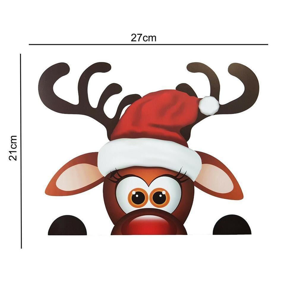 2x Large Christmas Reindeer Window Stickers Festiv... – Grandado