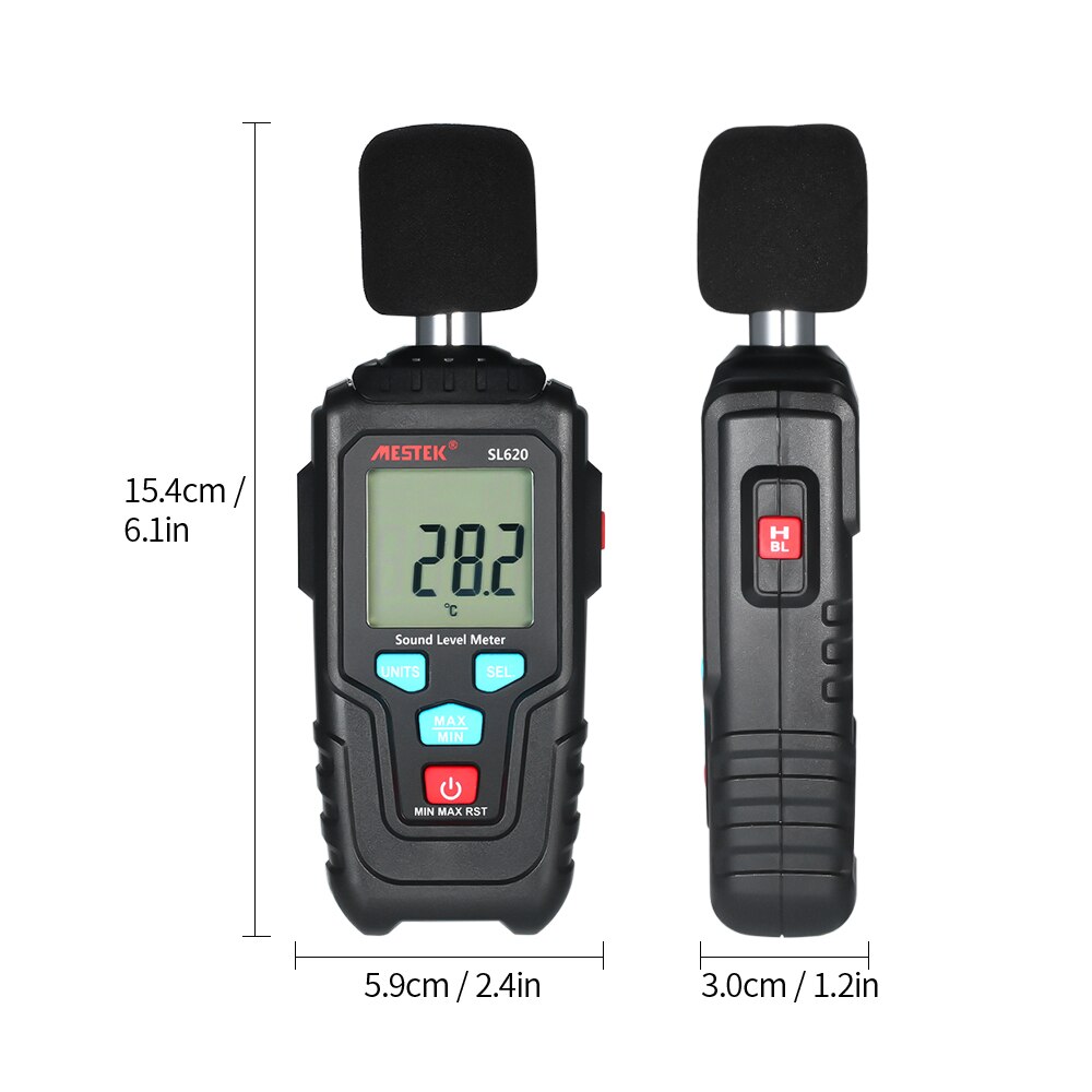 Mini LCD Digital Noisemeter Sound Level Meter 35-1... – Grandado