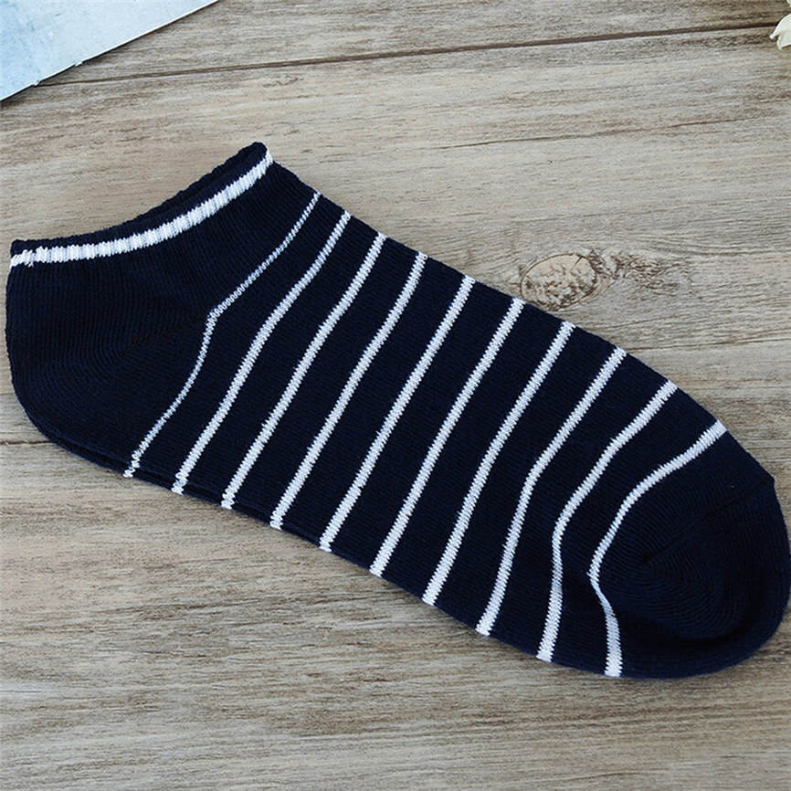 1Pair Unisex Comfortable Stripe Warm Boat Socks Co... – Grandado