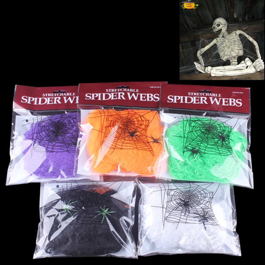 Halloween Scary Party Scene Props pider Silky Cott... – Grandado