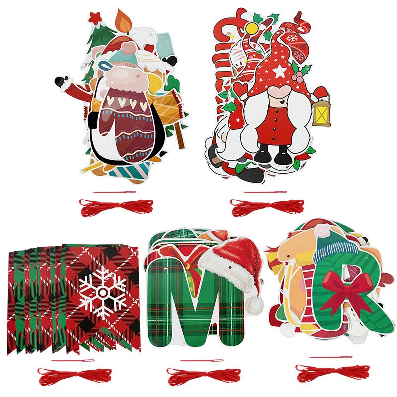 Christmas Banner Merry Christmas Paper Garland Dec... – Grandado