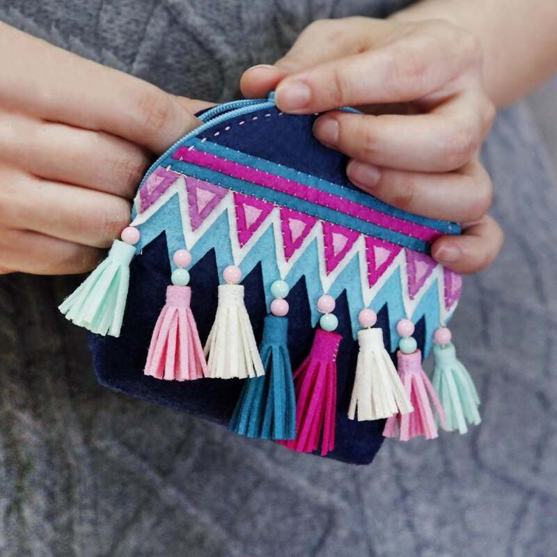 Monedero no tejido hecho a mano, bonito bolso de f... – Grandado