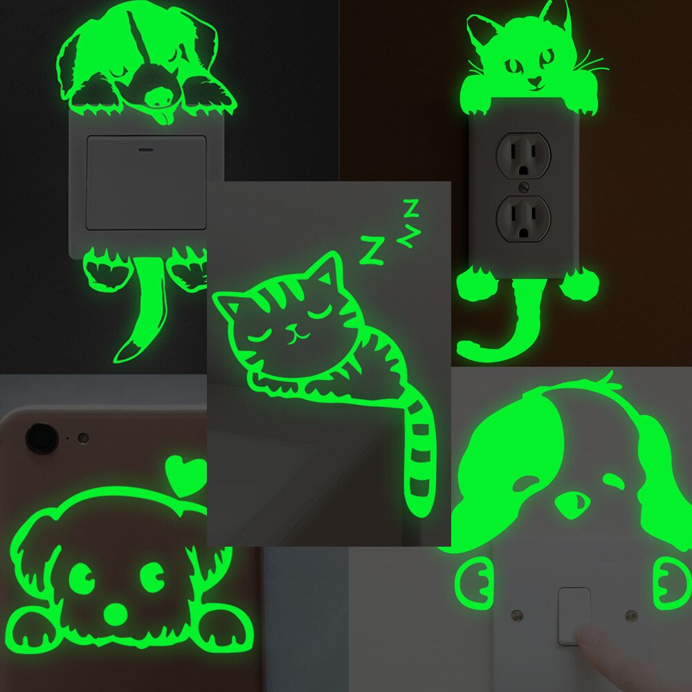 1PC PVC Luminous Switch Sticker Animal Wall Sticke... – Vicedeal