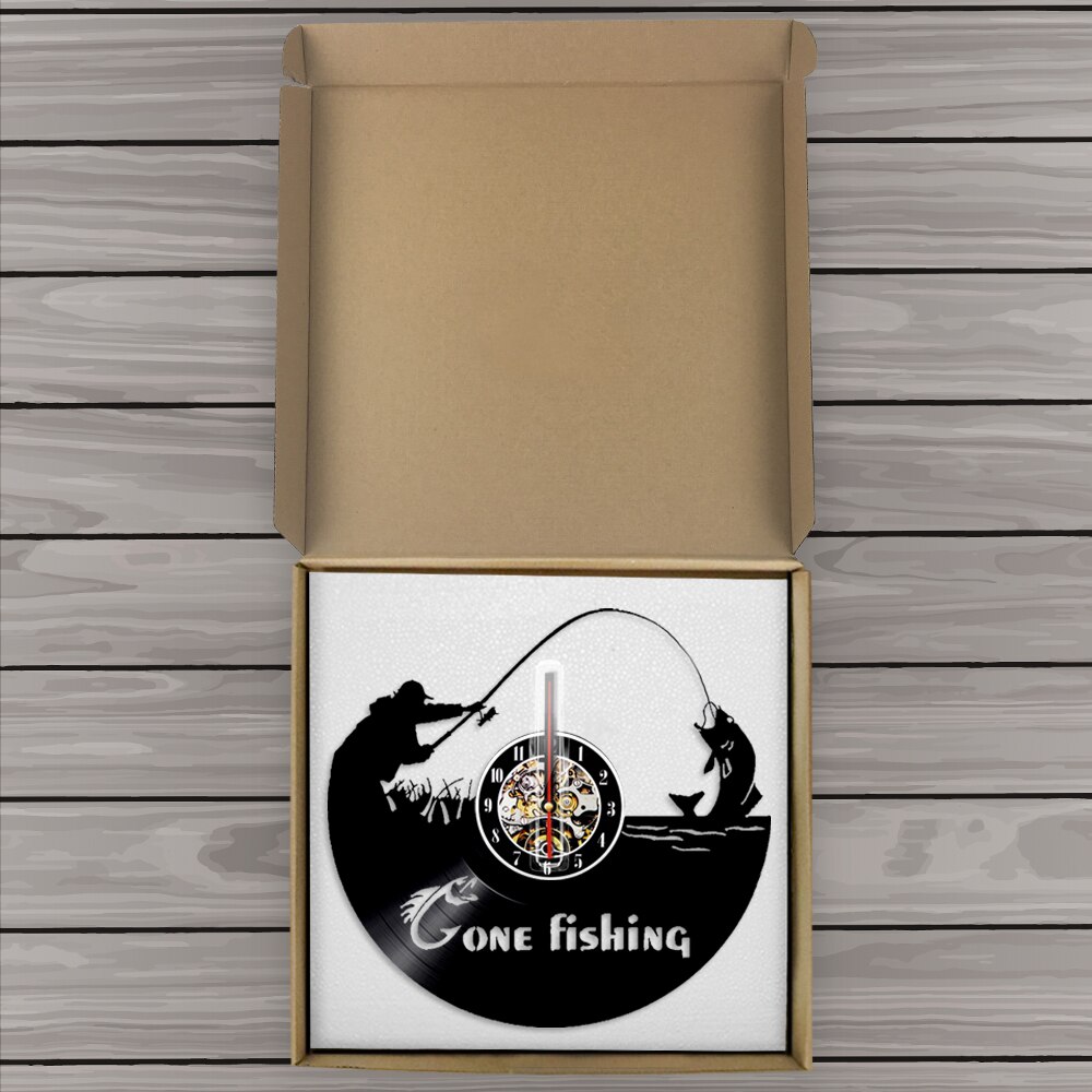Gone Fishing Fish Rod Wall Clock Fisherman Home De... – Grandado