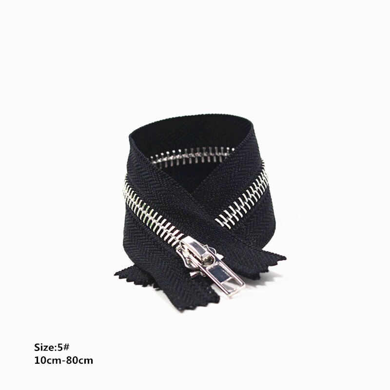 Close-End 10cm-80cm 5# 10pcs white Metal Zipper fo... – Grandado