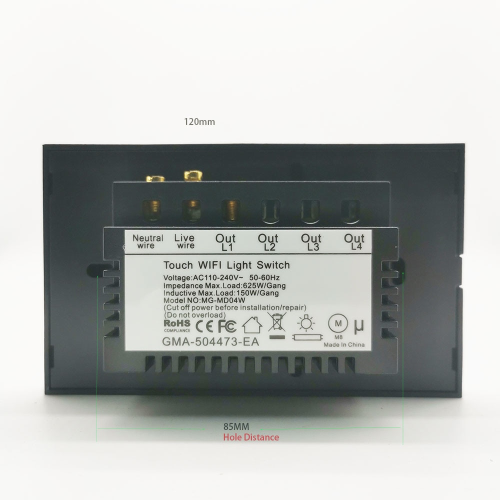 Wifi Smart Touch Light Switch Interruptor Glass Wa... – Vicedeal