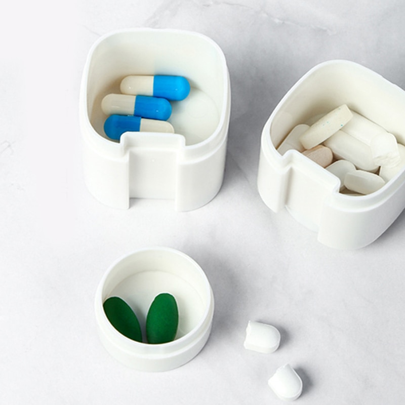 4 In 1 Cutter Pill Box Pill Cutter Box Portable Co... – Grandado