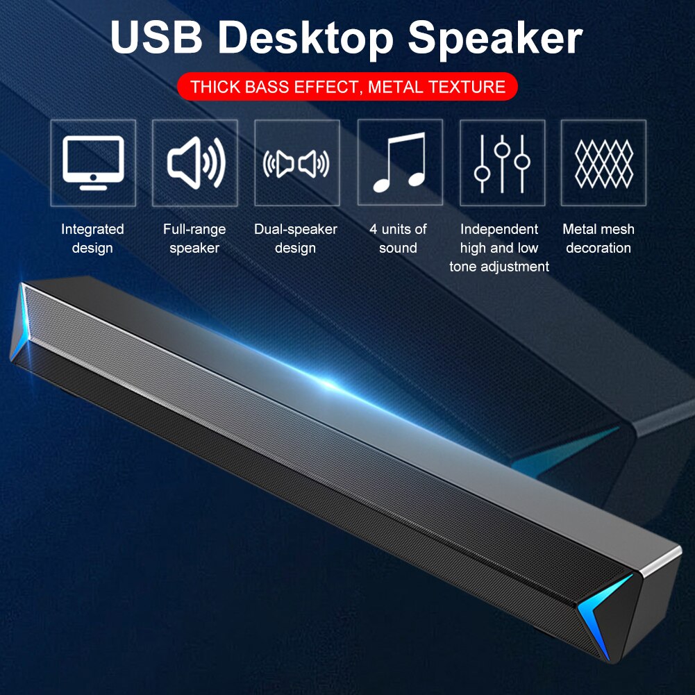 USB Bar Speaker Portable Durable Desktop Subwoofer... – Vicedeal