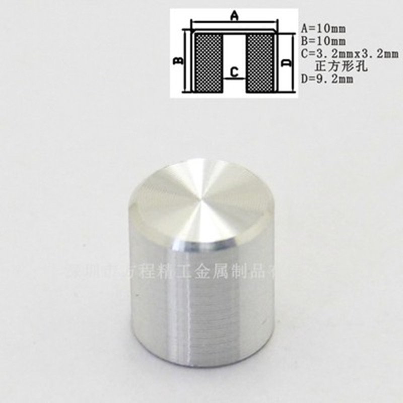 Aluminum alloy silver button cap diameter 10mm hig... – Grandado