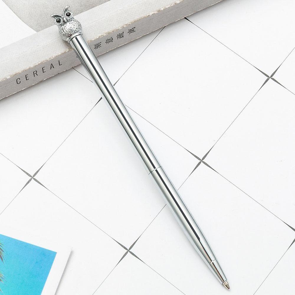 1 pcs Cute Owl Metal Luxury Pen Ballpoint Pen 0.5m... – Grandado